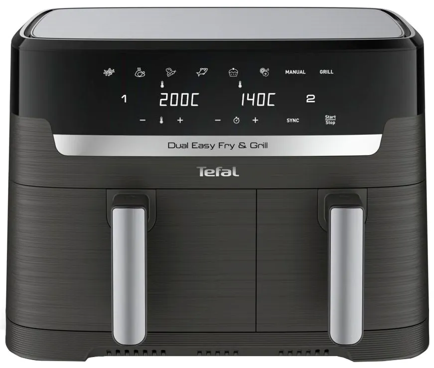ᐉ Мультипіч (Аерогриль) TEFAL Dual Easy Fry & Grill Air Fryer EY905B10 ...